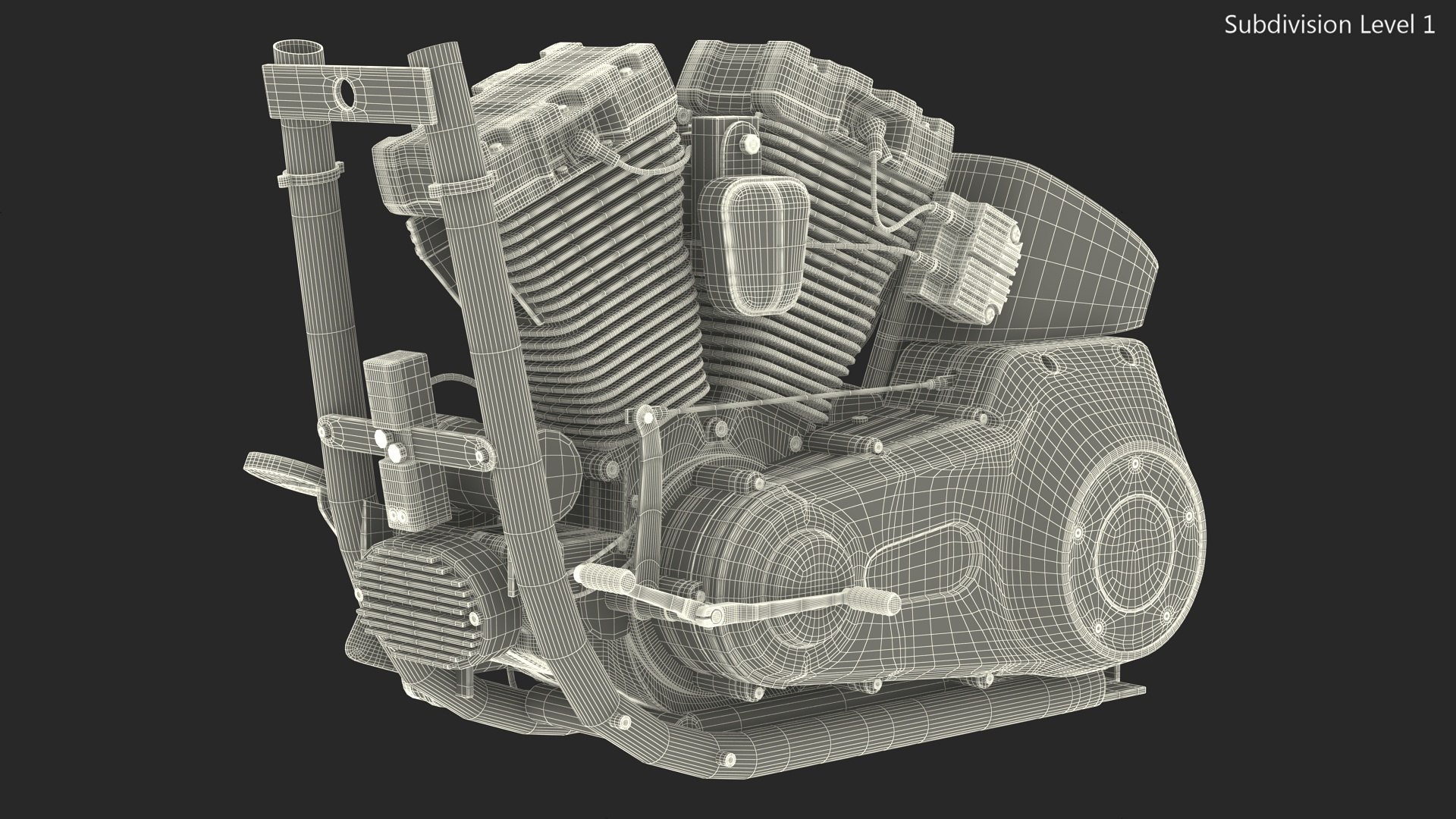 3D V-Twin Motorcycle Engine Model - TurboSquid 2307855