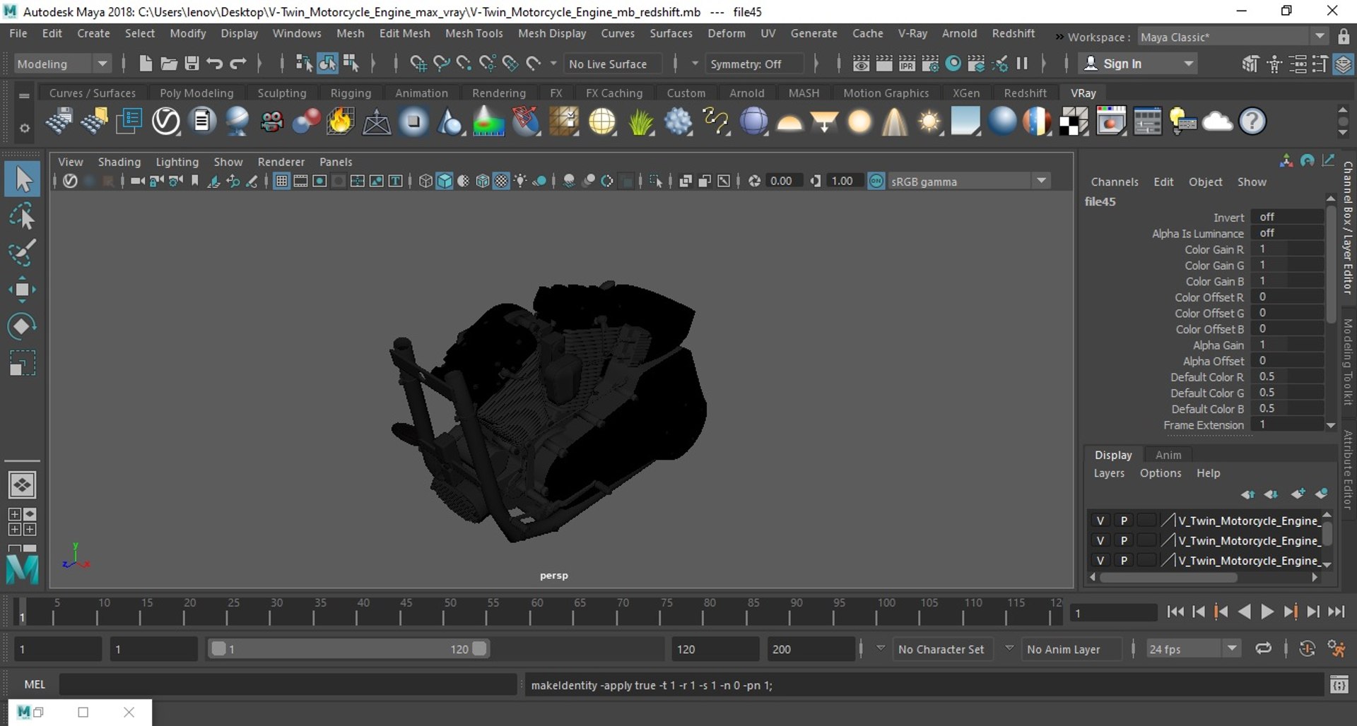 3D V-Twin Motorcycle Engine Model - TurboSquid 2307855