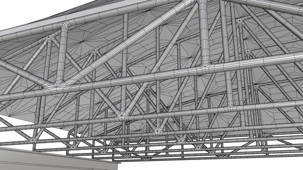 modelo 3d Armazón de techo cóncavo - TurboSquid 2163338