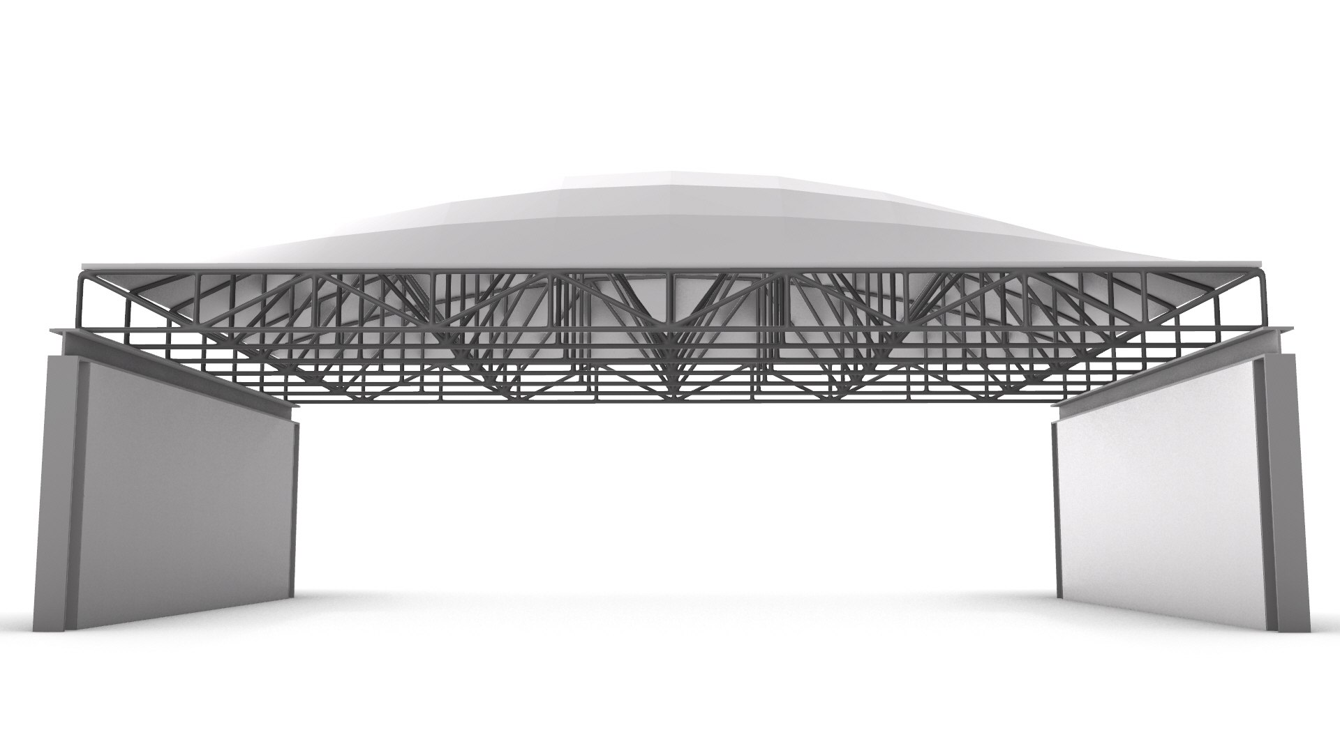3D Model Concave Roof Truss - TurboSquid 2163338