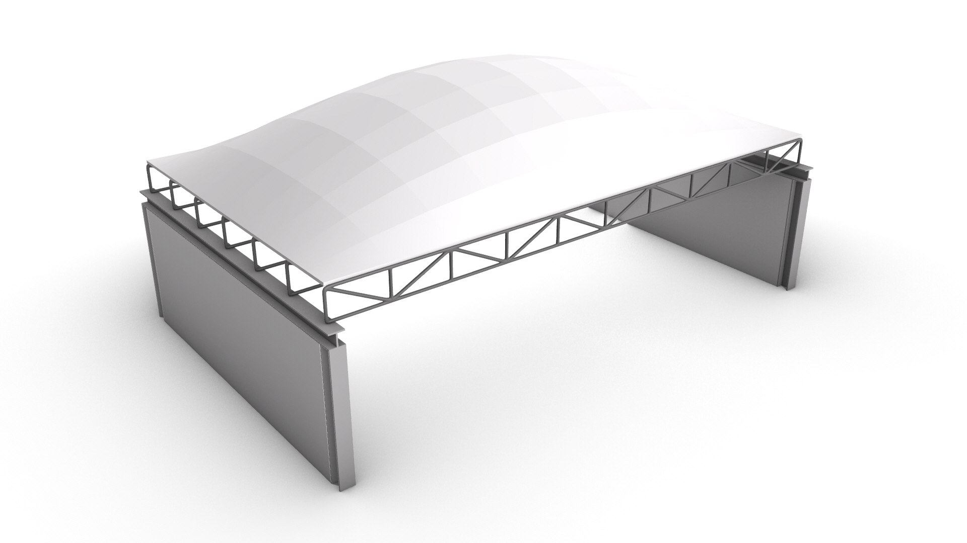 3D Model Concave Roof Truss - TurboSquid 2163338