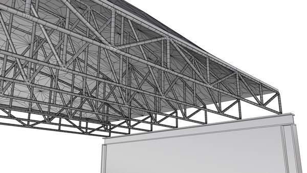 modelo 3d Armazón de techo cóncavo - TurboSquid 2163338