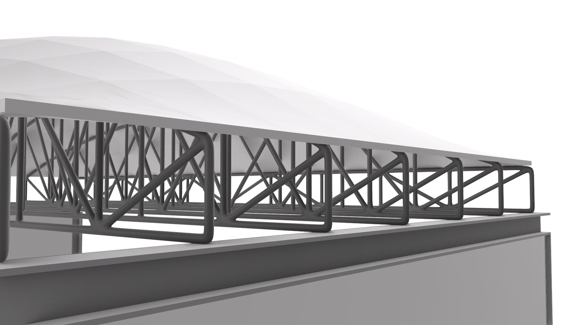 3D Model Concave Roof Truss - TurboSquid 2163338