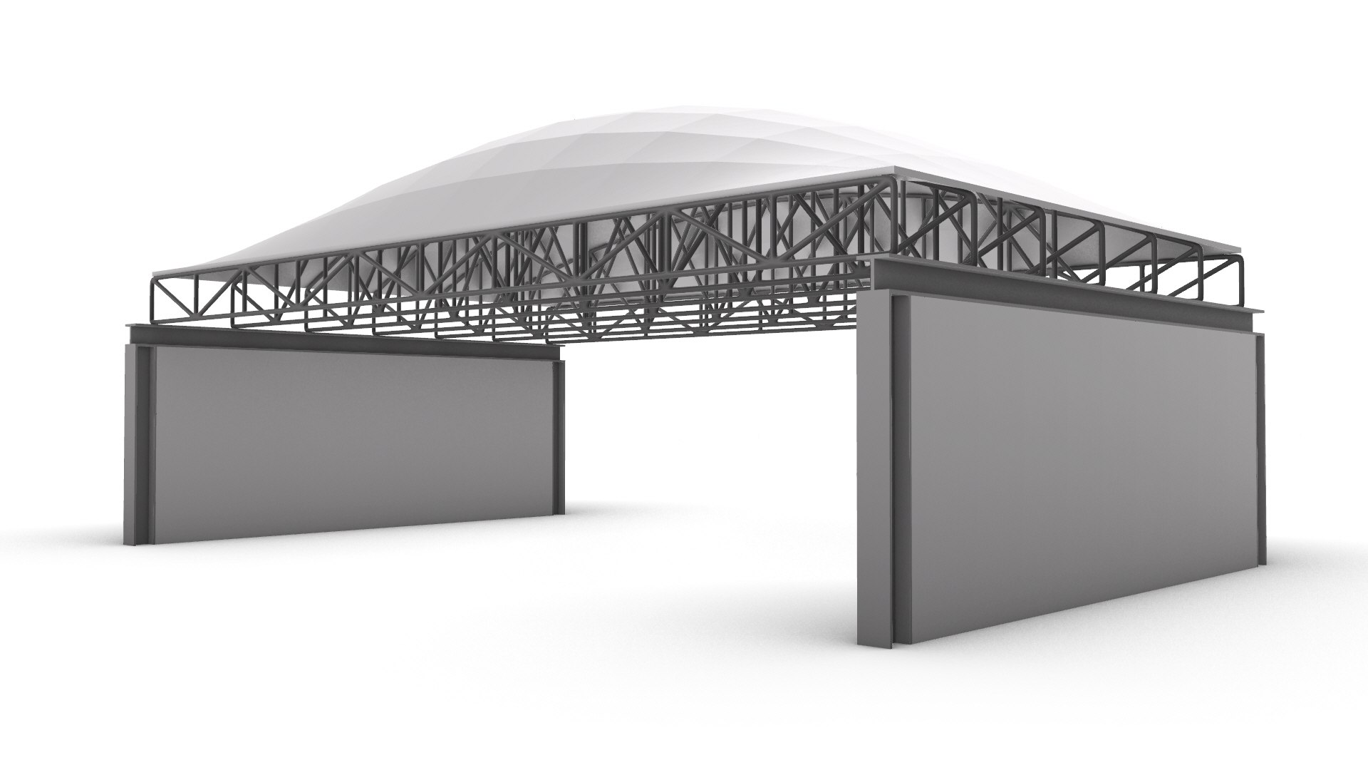 3D Model Concave Roof Truss - TurboSquid 2163338