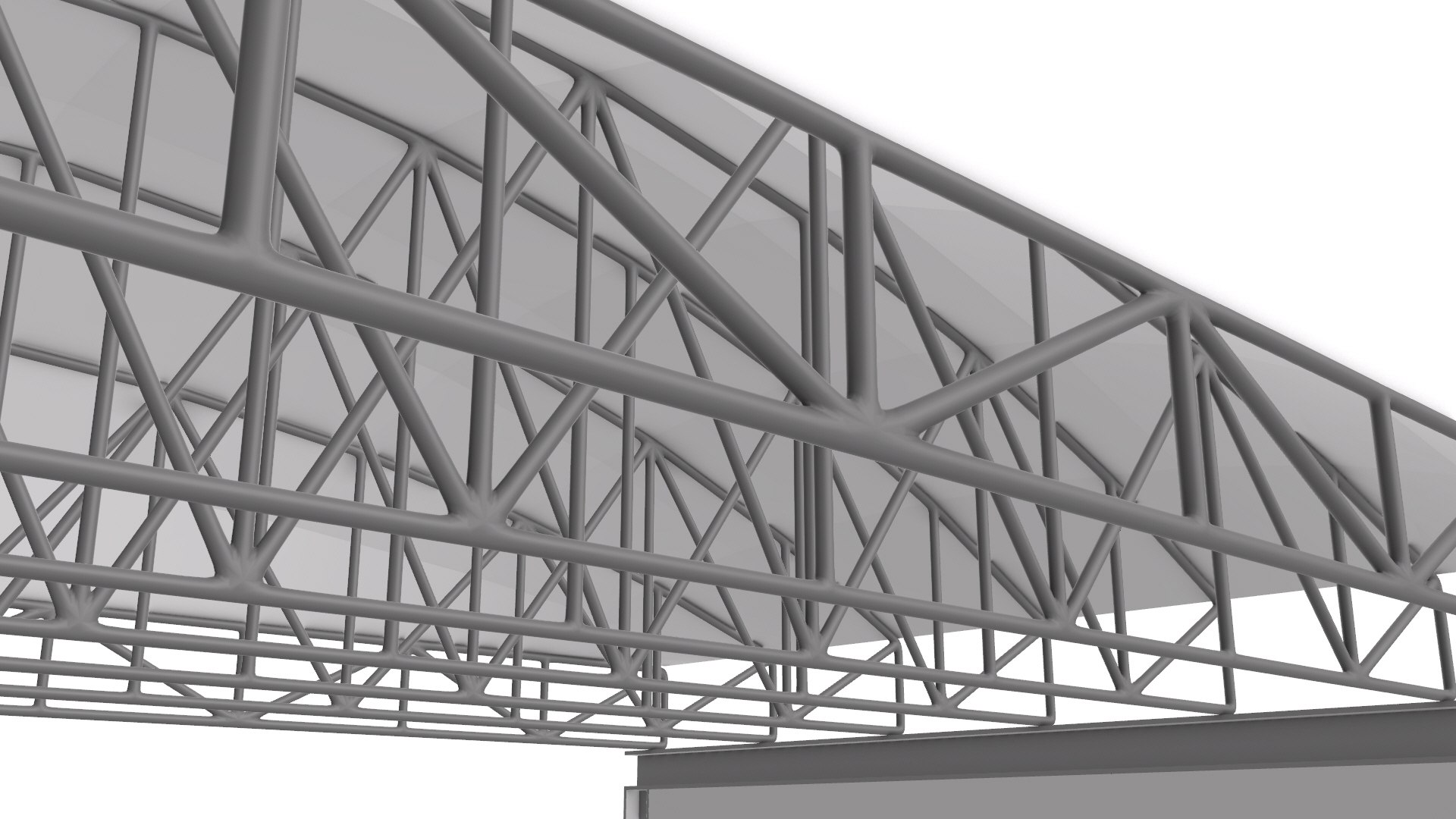 3D Model Concave Roof Truss - TurboSquid 2163338