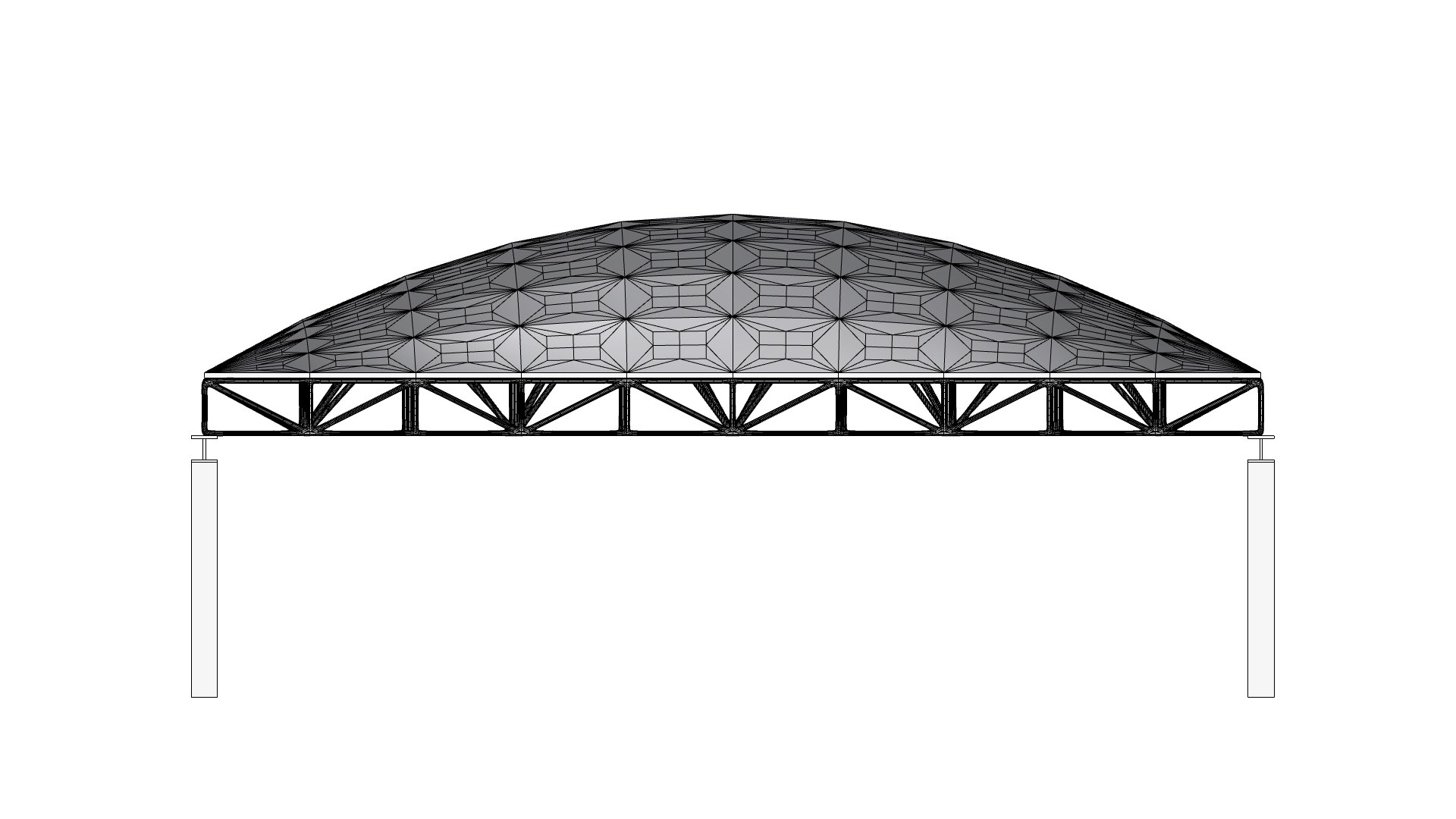 3D Model Concave Roof Truss - TurboSquid 2163338