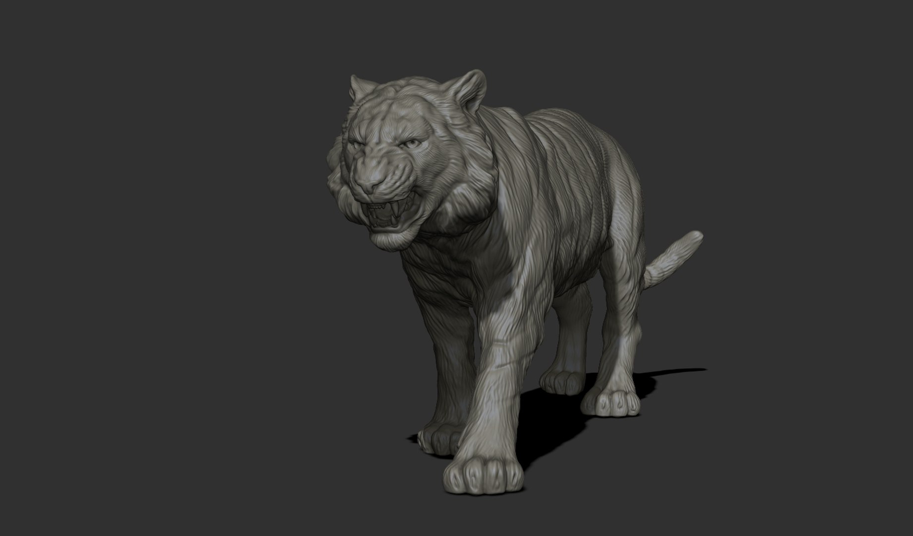 Tiger Walking Model - TurboSquid 1814840