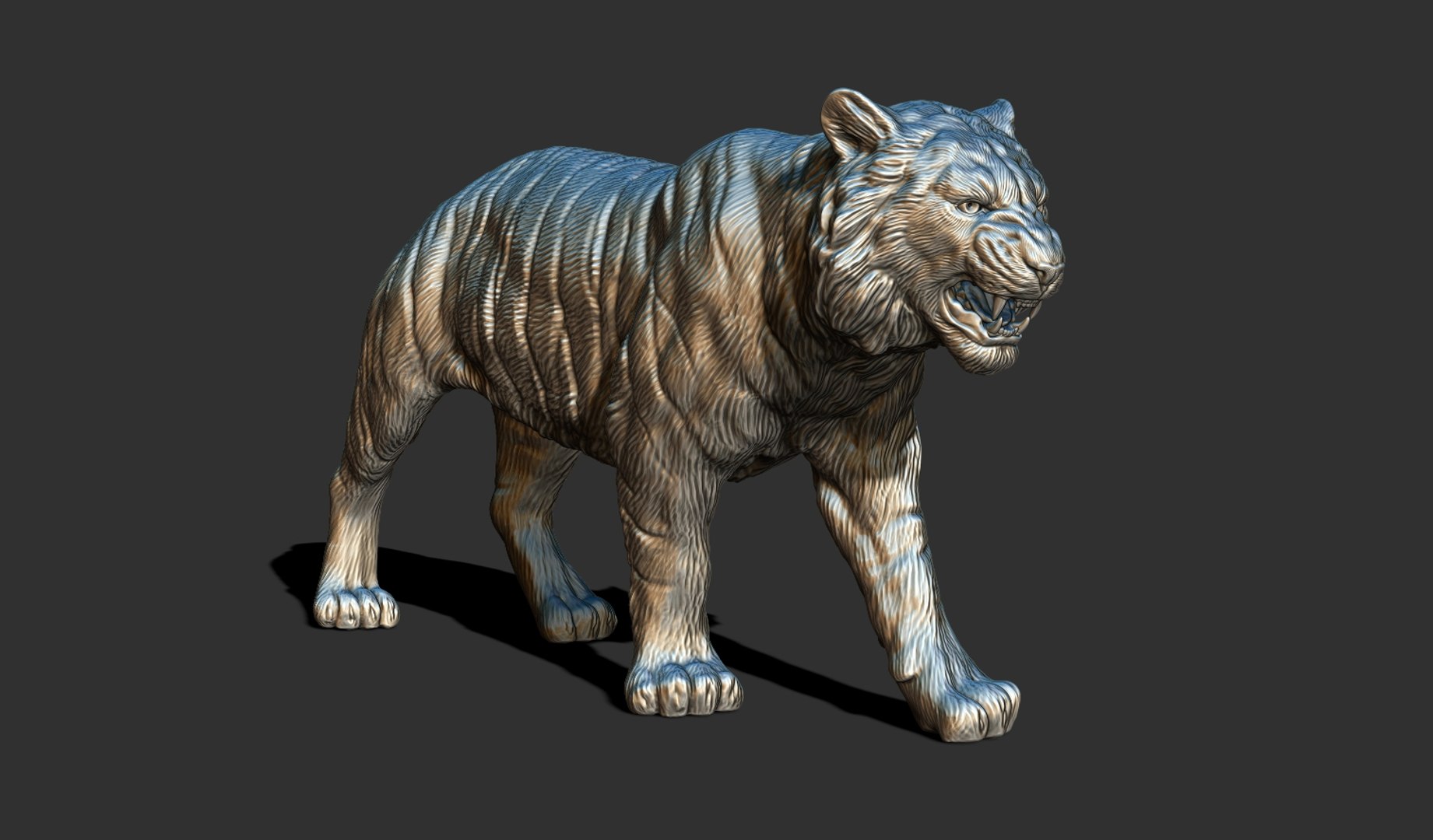 Tiger walking model - TurboSquid 1814840