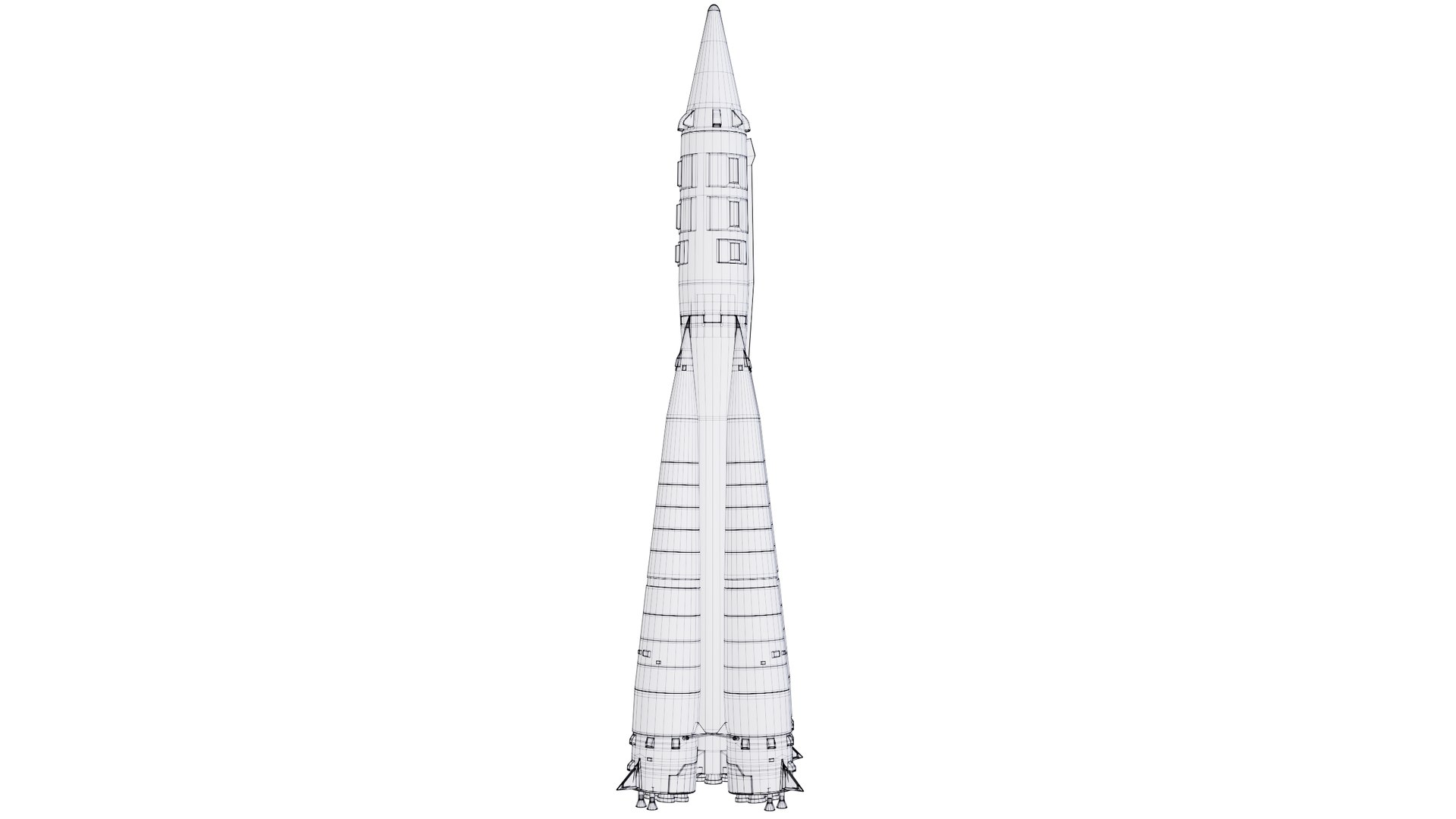 3D R-7 Semyorka Ballistic Missile - TurboSquid 1857656