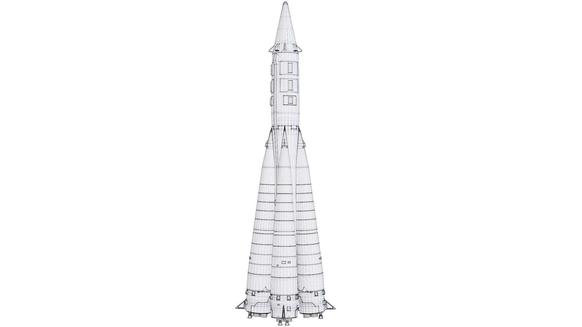 3D R-7 Semyorka Ballistic Missile - TurboSquid 1857656