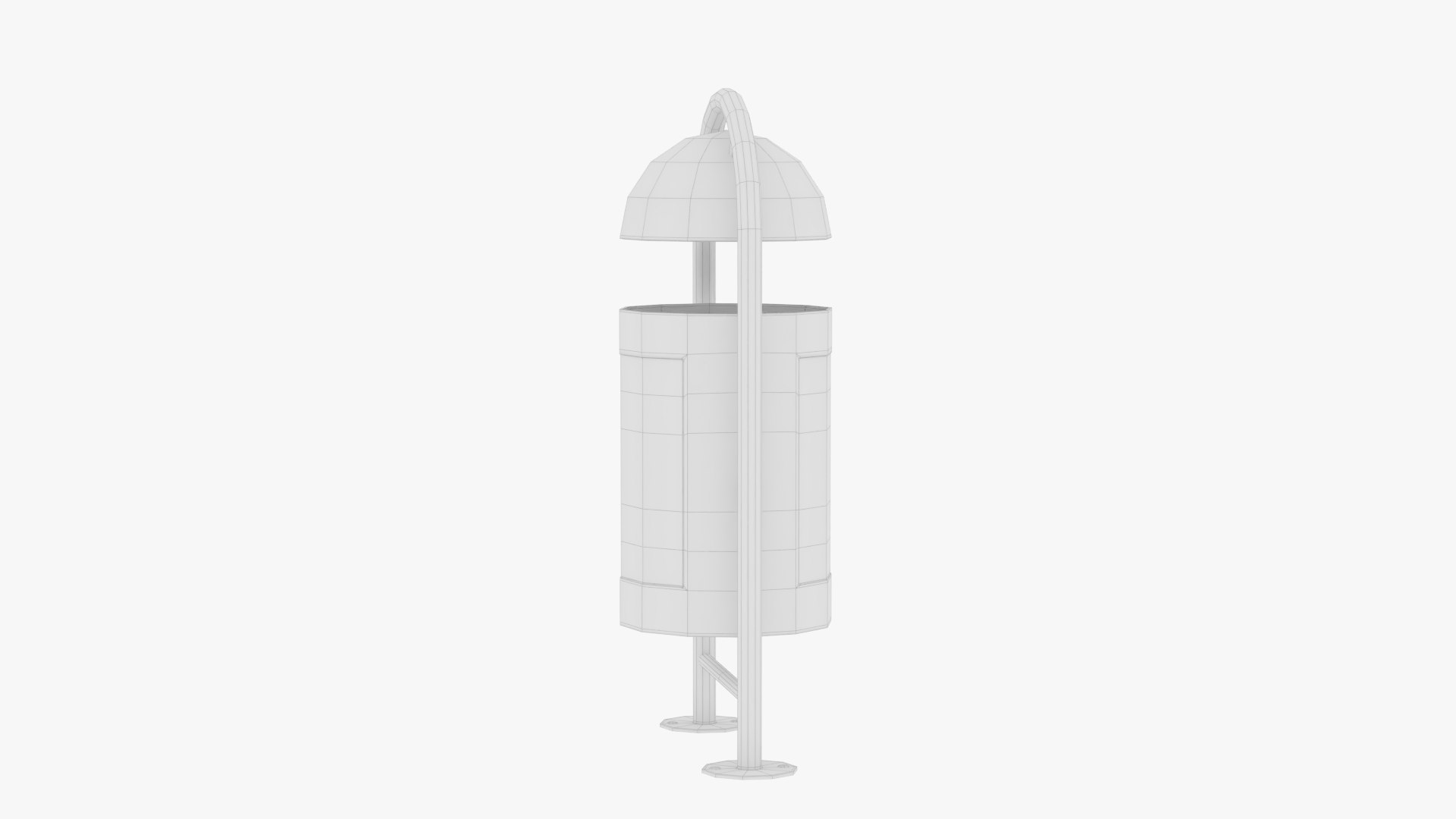 3D Street Dome Trash Can Model - TurboSquid 2314423