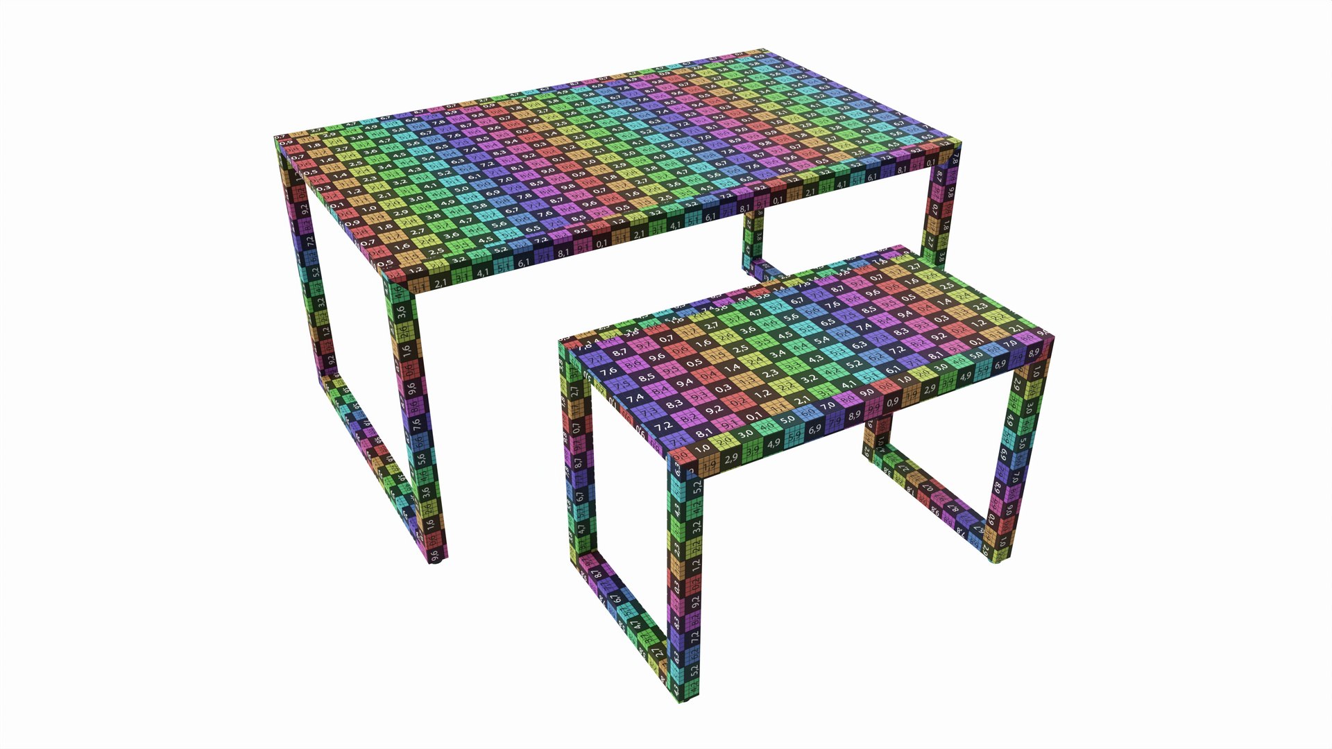 Store Display Nesting Tables 3D Model - TurboSquid 2187887