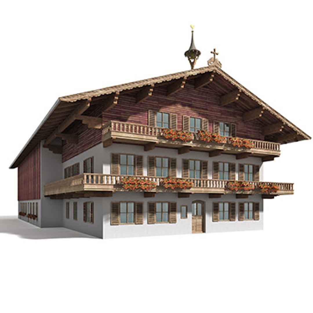 3d Model Of Tyrol Farmhouse