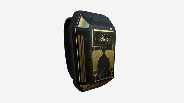 SciFi Backpack E03 Black Gold - Fashion Character Design 3D model ...