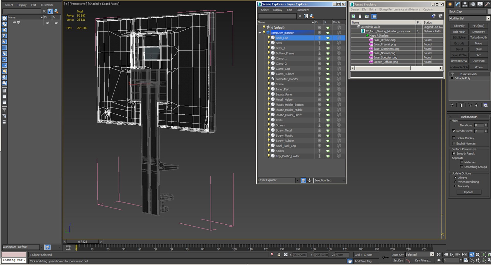 27 Inch Gaming Monitor Screen 3D - TurboSquid 1434222