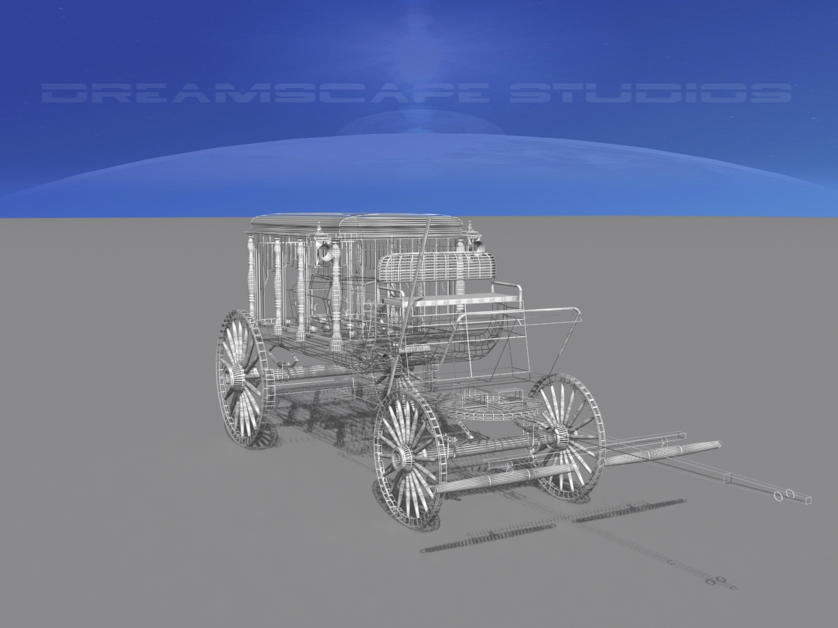 Coffin horse drawn hearse model - TurboSquid 1212707