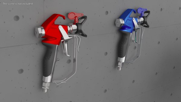3D Airless Paint Spray Gun model - TurboSquid 1723621