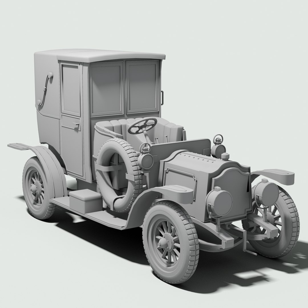 3ds Max 1912 Packard Landaulet Vintage Car