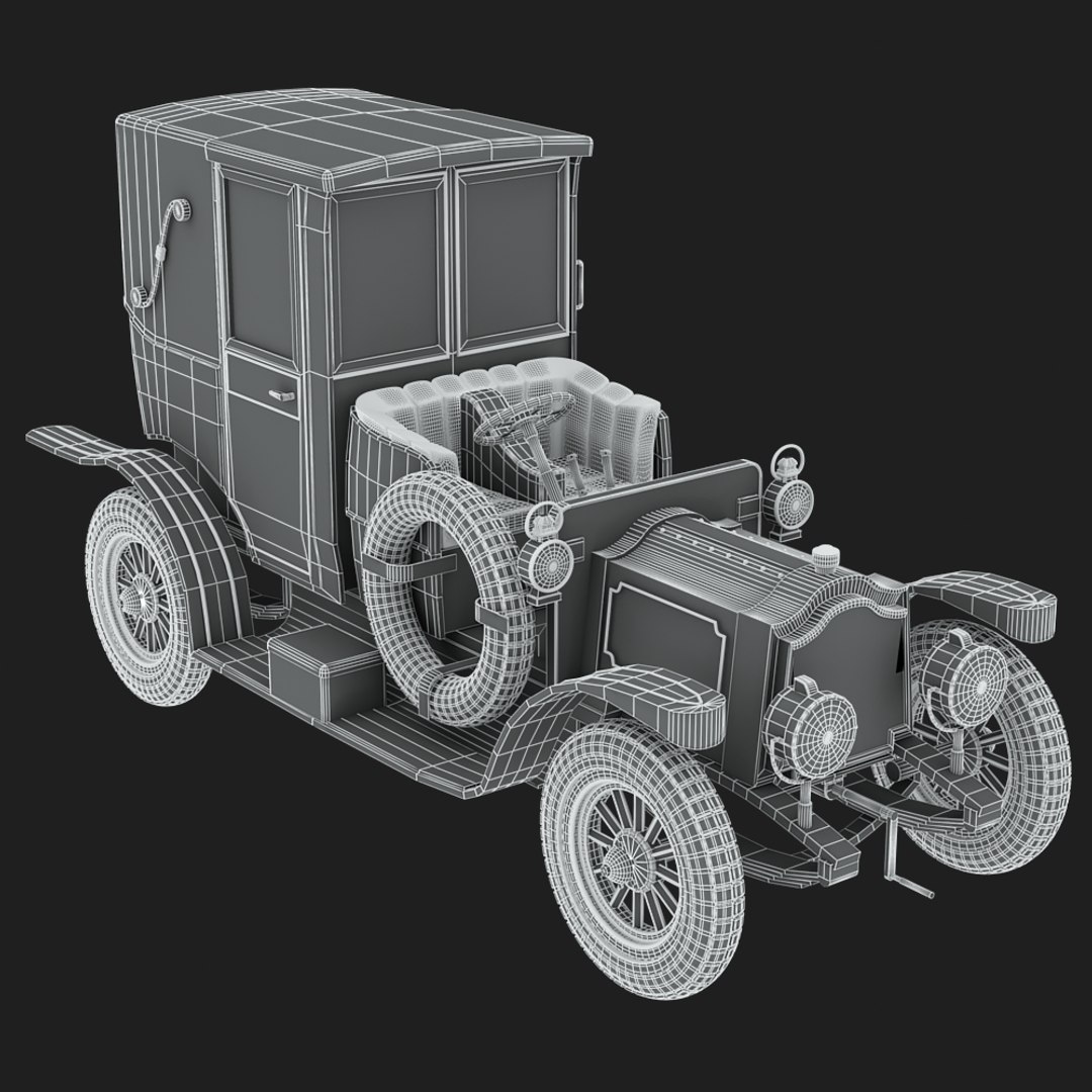 3ds Max 1912 Packard Landaulet Vintage Car