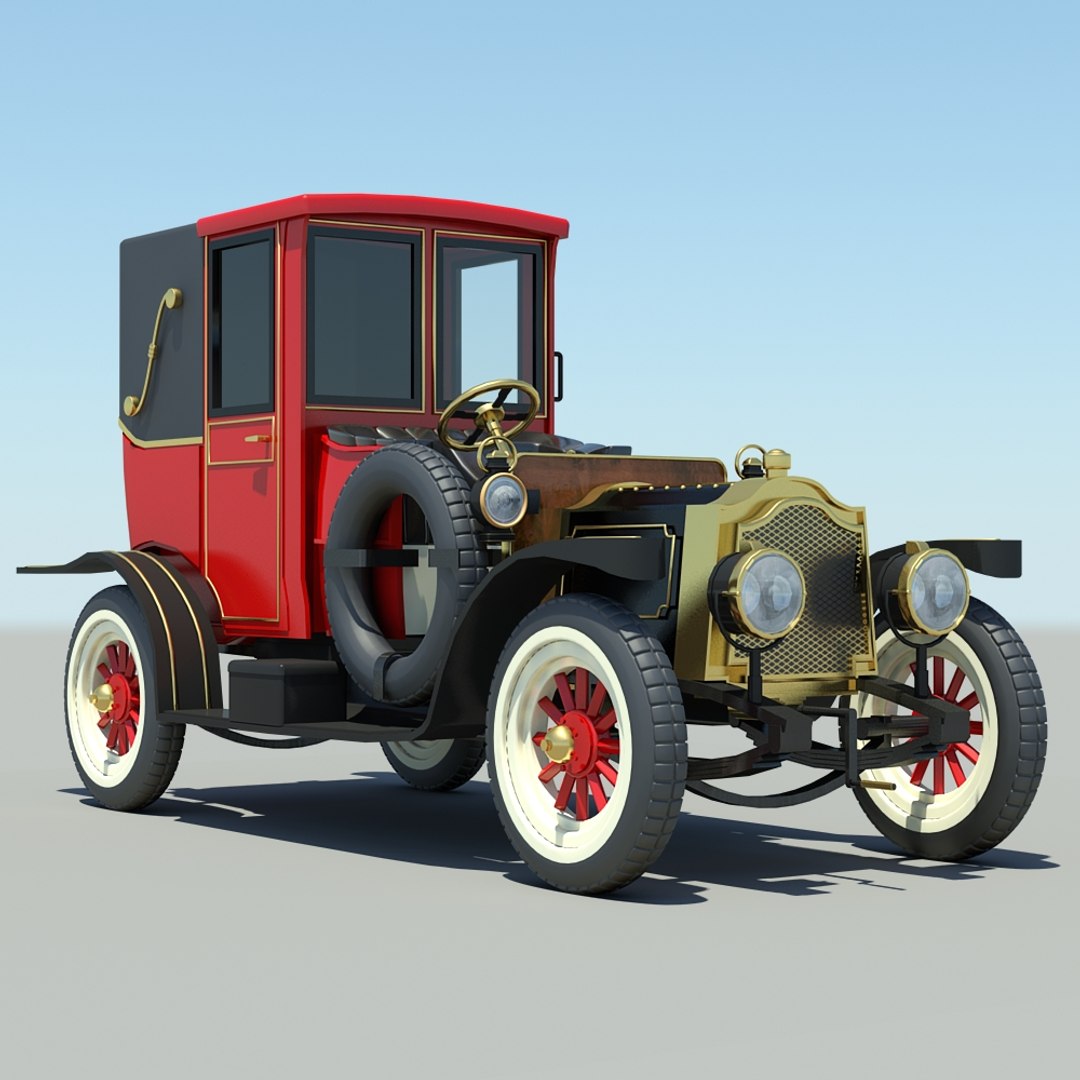 3ds Max 1912 Packard Landaulet Vintage Car