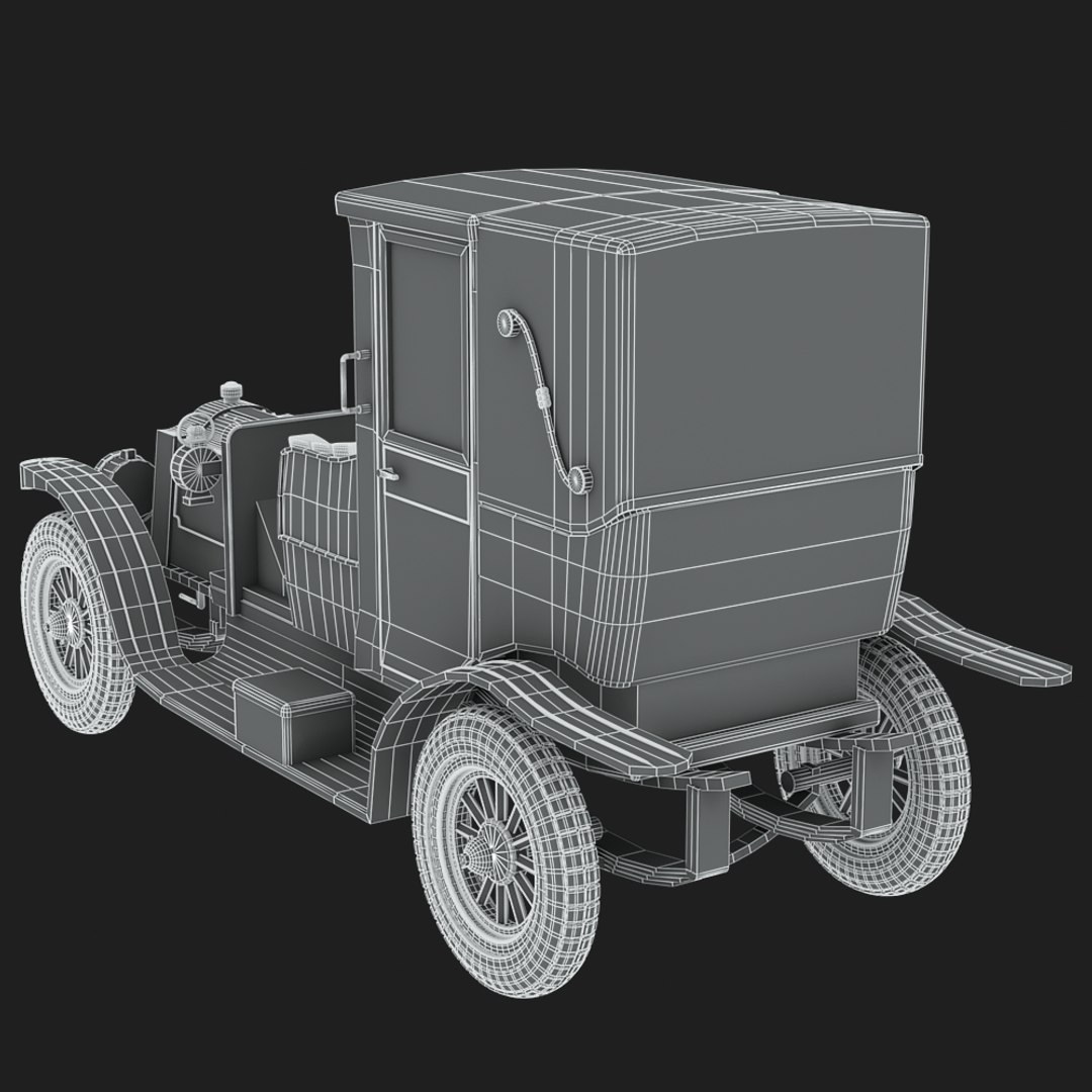 3ds Max 1912 Packard Landaulet Vintage Car