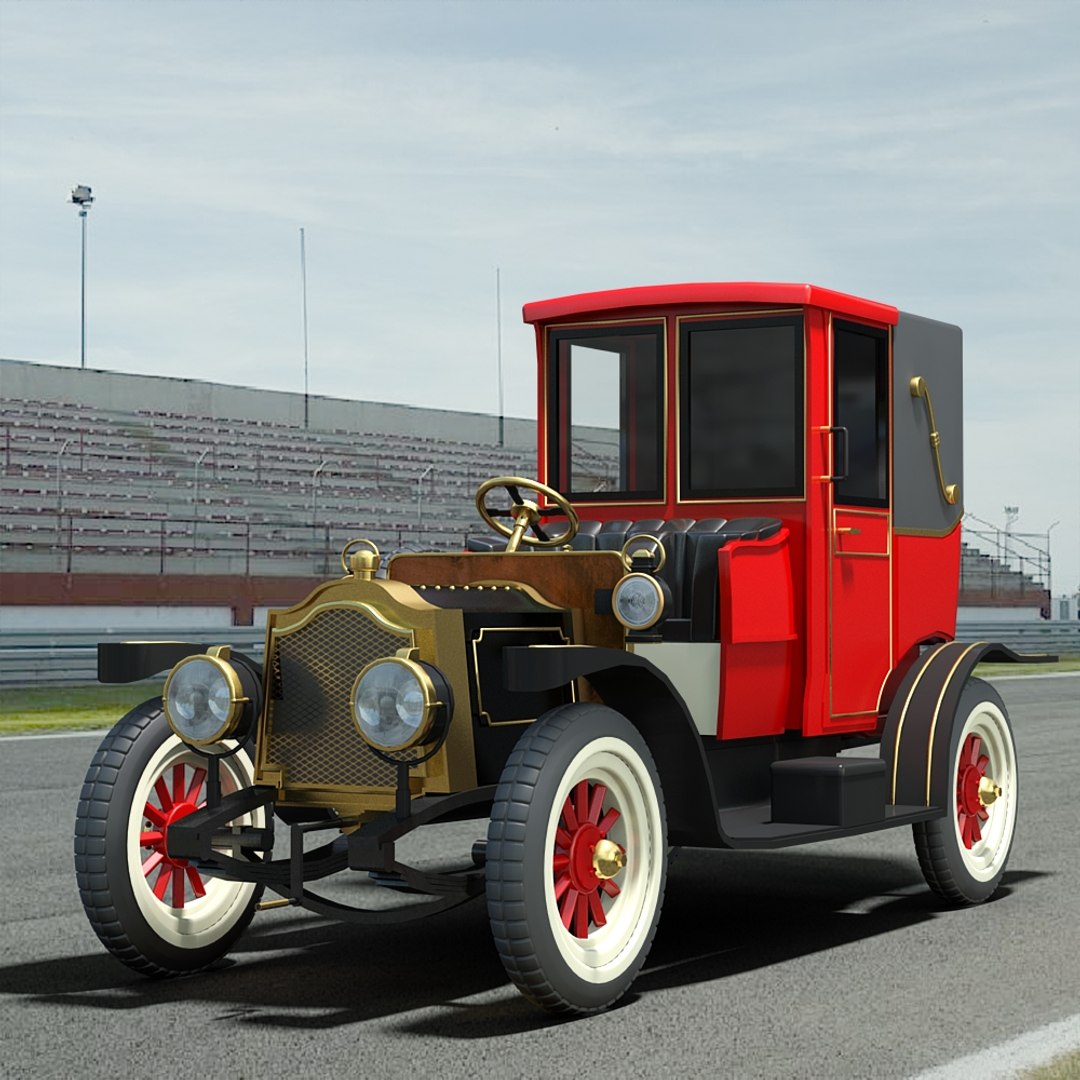 3ds Max 1912 Packard Landaulet Vintage Car