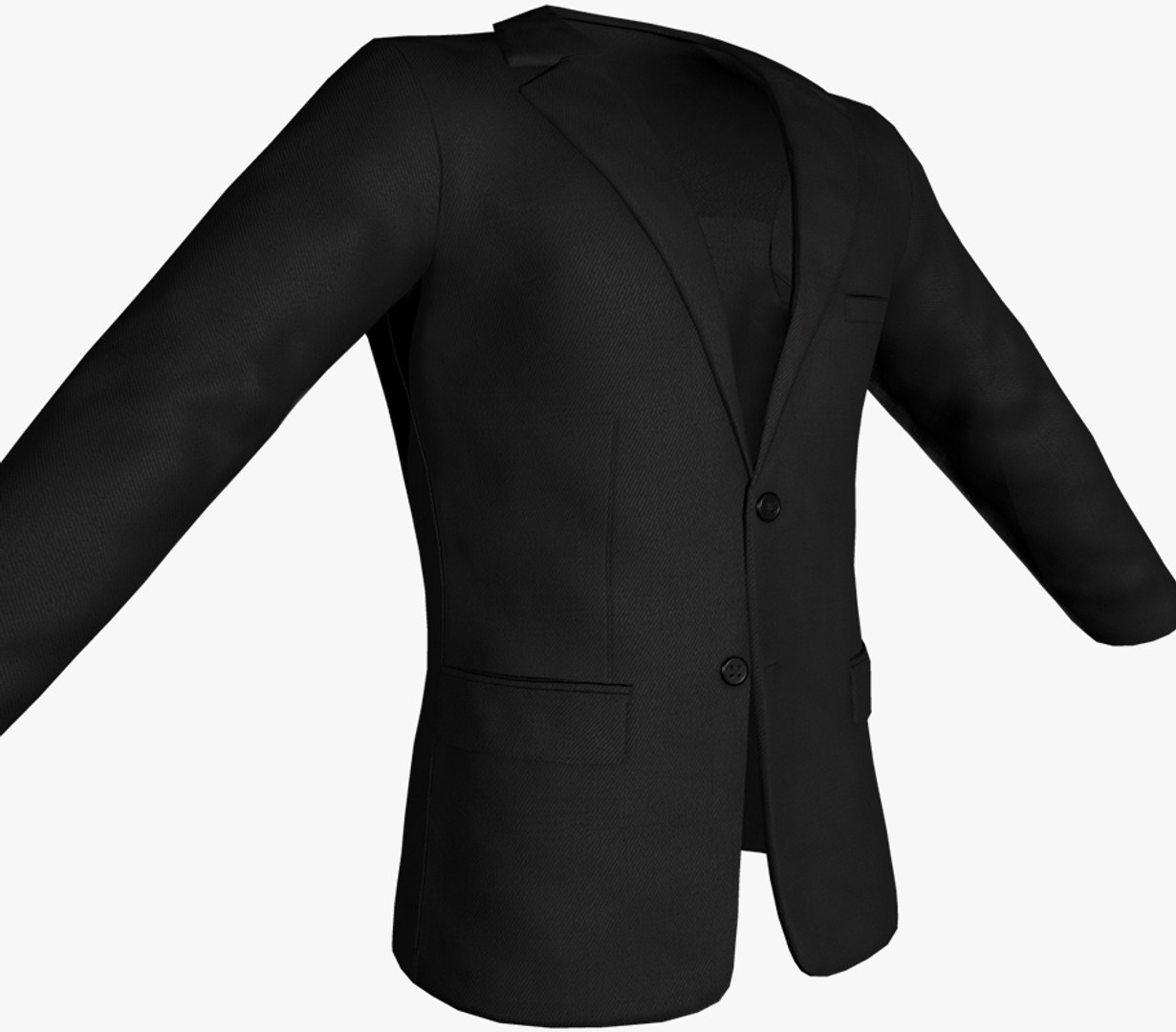 Black blazer jacket 3D - TurboSquid 1614809