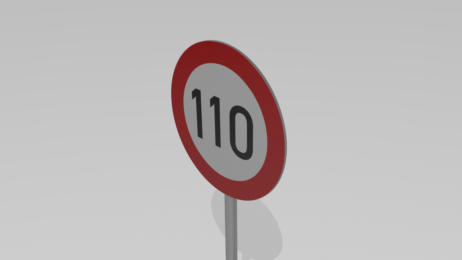 110 speed limit sign 3d model
