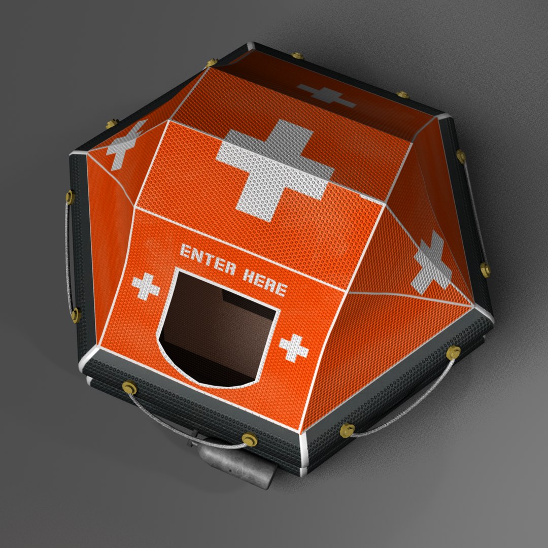 Inflatable Life Raft 3d Obj