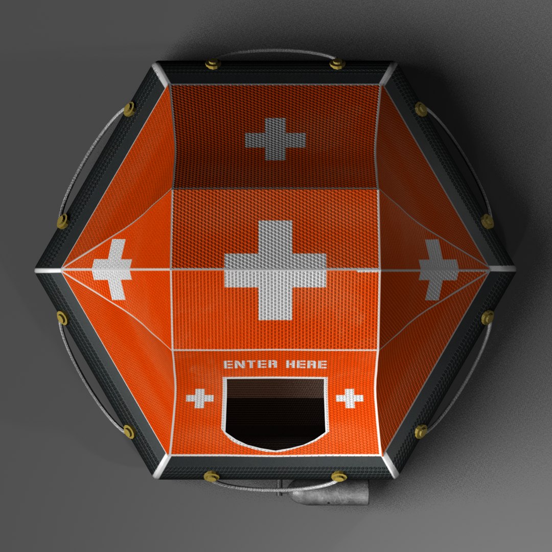 Inflatable Life Raft 3d Obj