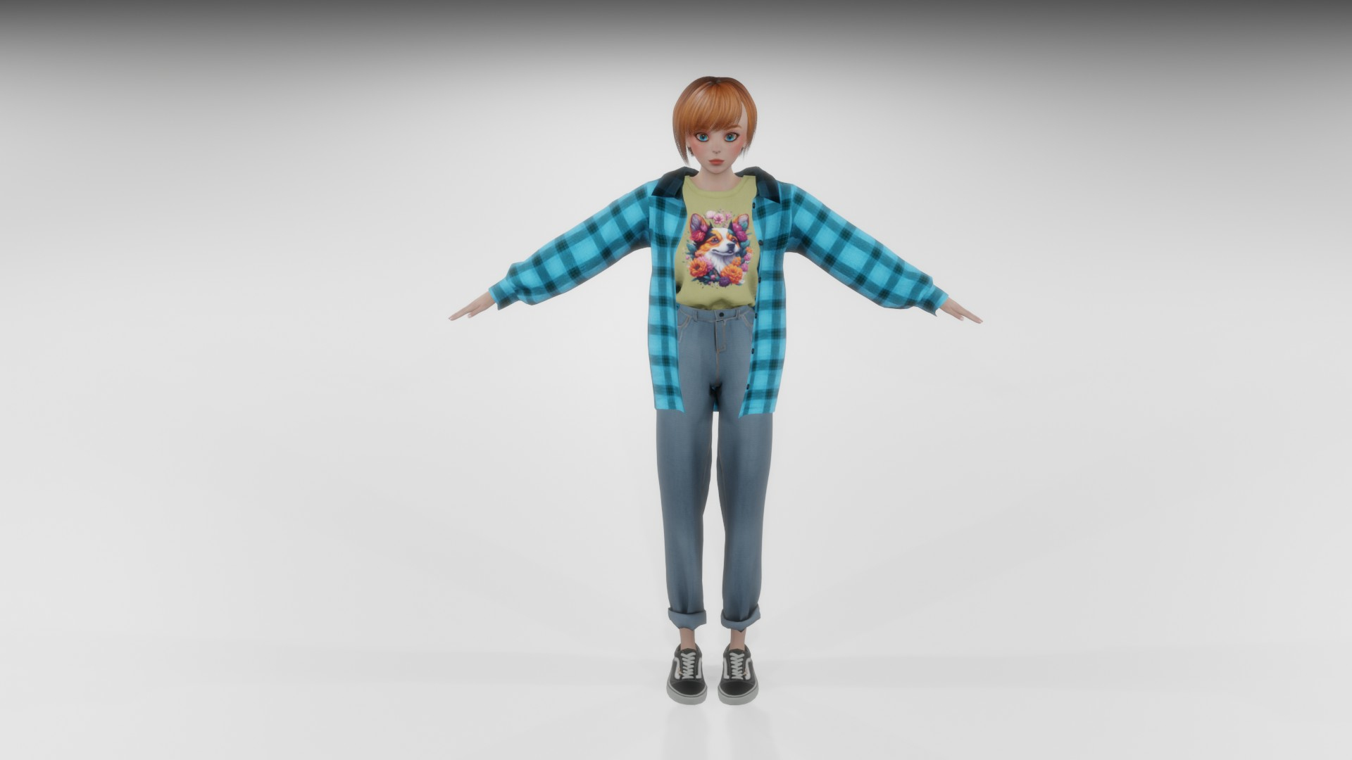 3D model Cartoon Girl-Vina Rigged 3D Model - TurboSquid 2108760
