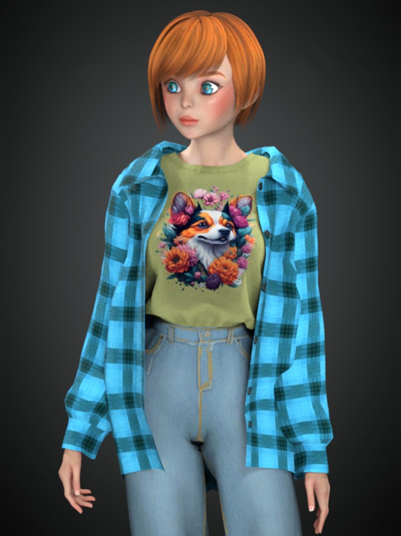 3D Model Cartoon Girl-Vina Rigged 3D Model - TurboSquid 2108760