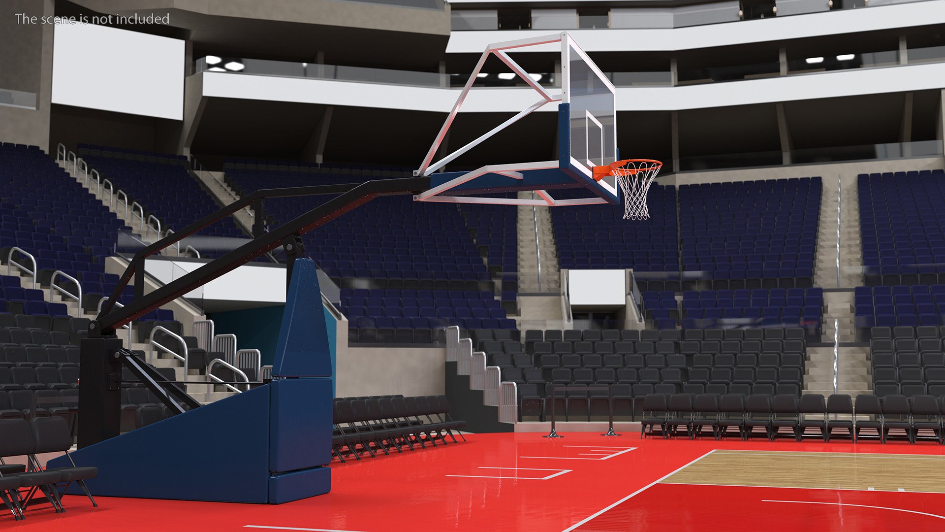 Professional Basketball Hoop Stand 3D Model - TurboSquid 2206395