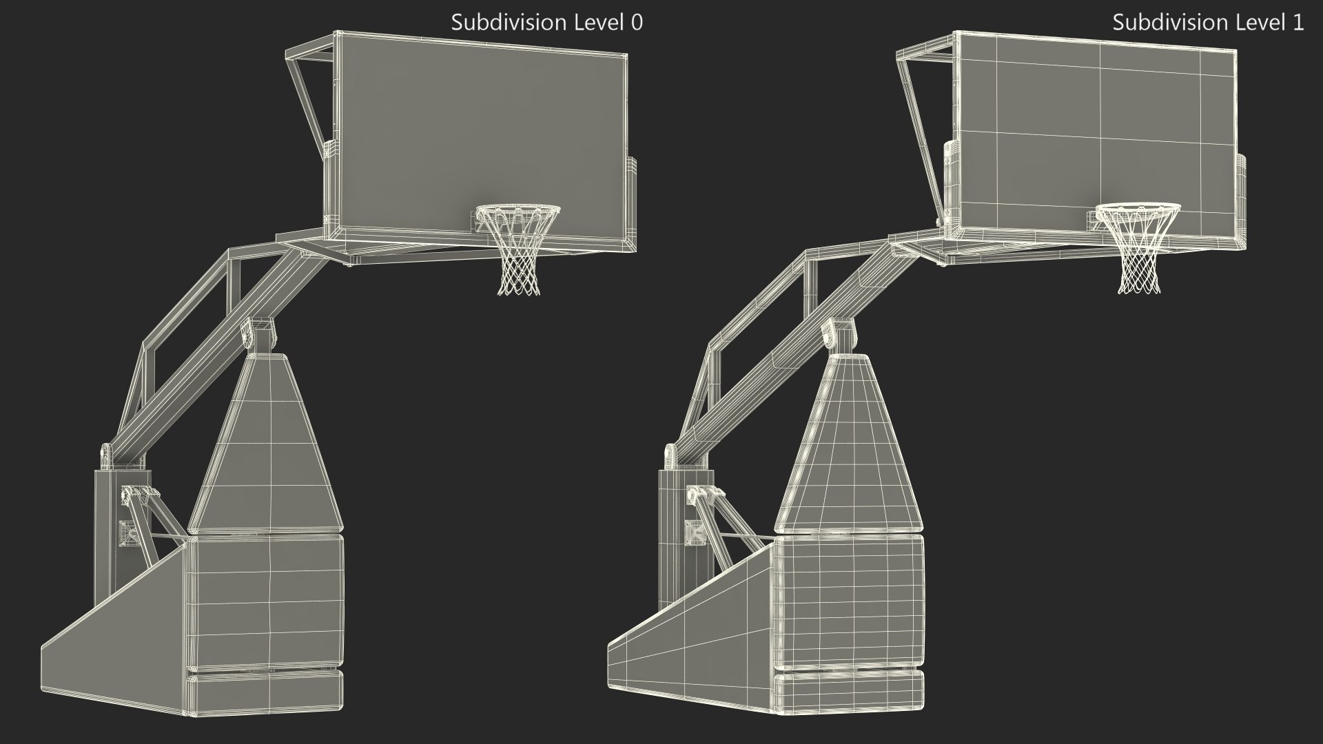 Professional Basketball Hoop Stand 3D Model - TurboSquid 2206395