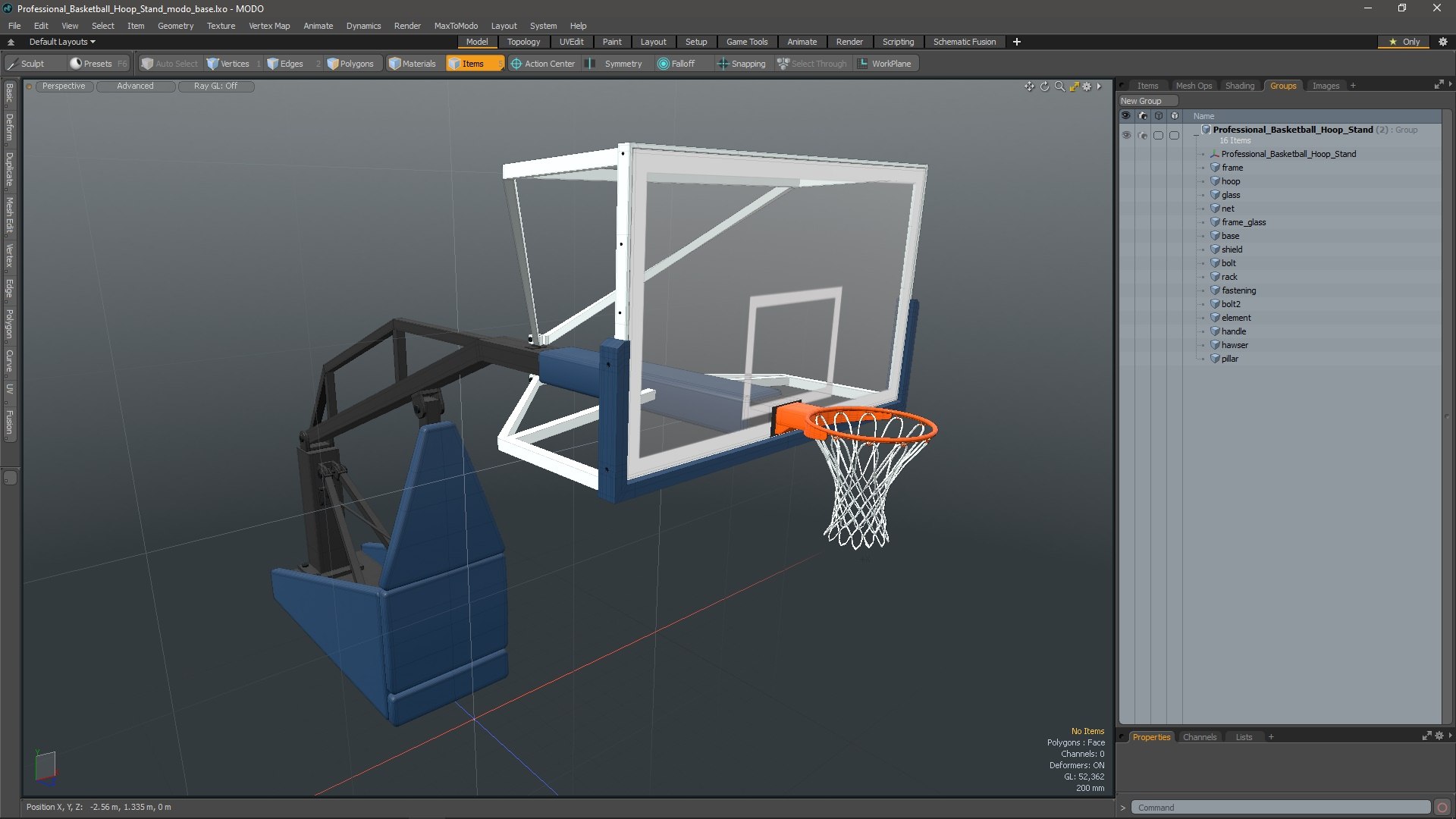 Professional Basketball Hoop Stand 3D Model - TurboSquid 2206395