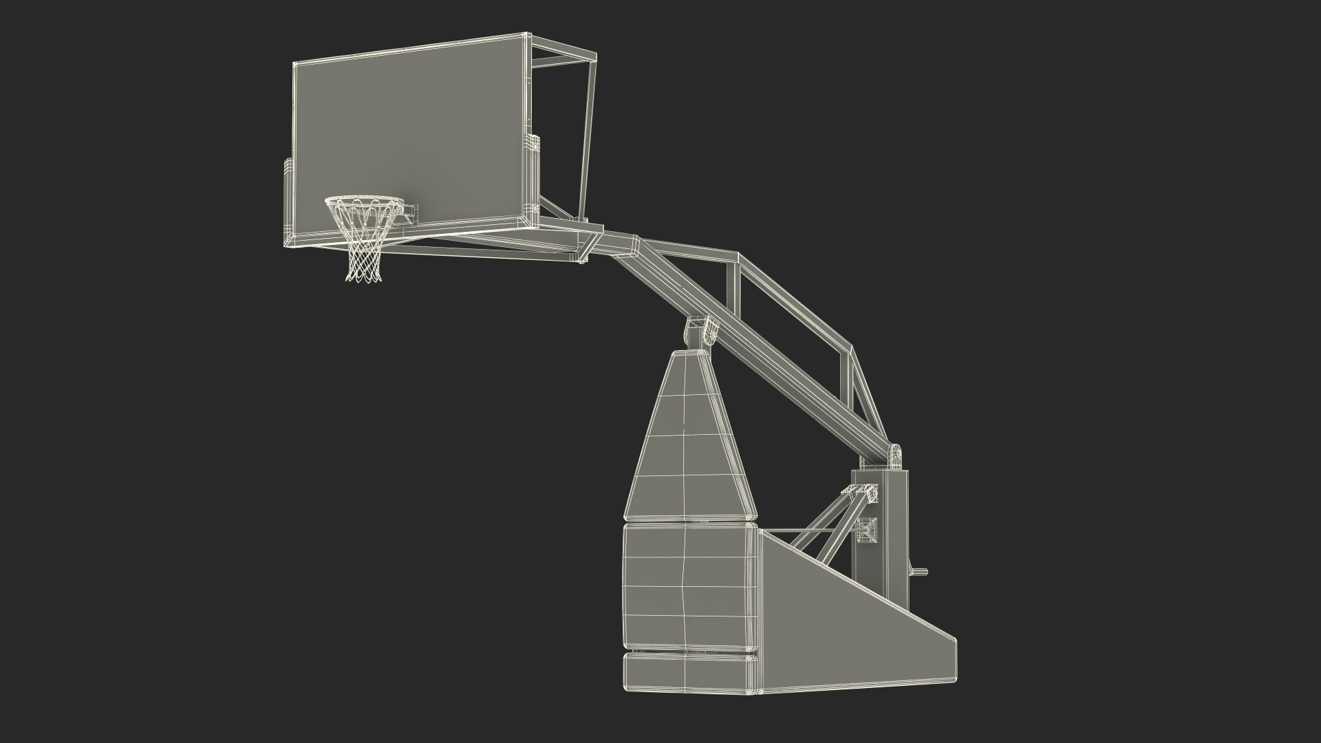 Professional Basketball Hoop Stand 3D Model - TurboSquid 2206395