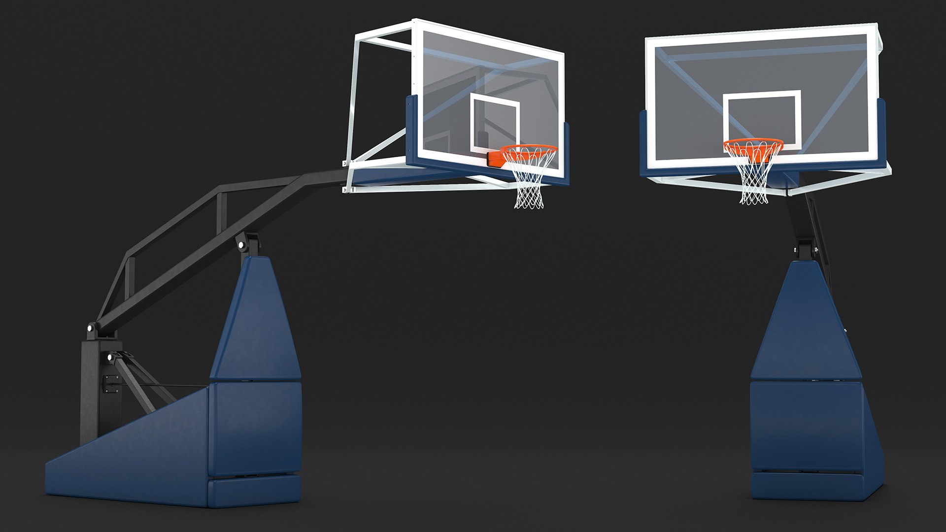 Professional Basketball Hoop Stand 3D Model - TurboSquid 2206395