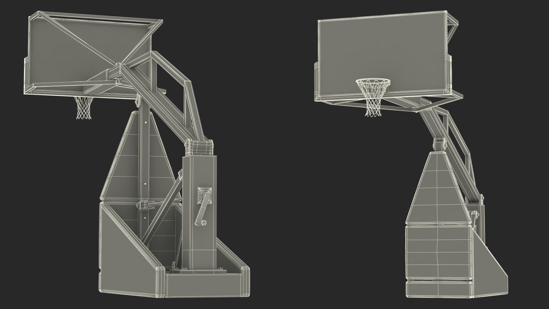 Professional Basketball Hoop Stand 3D Model - TurboSquid 2206395