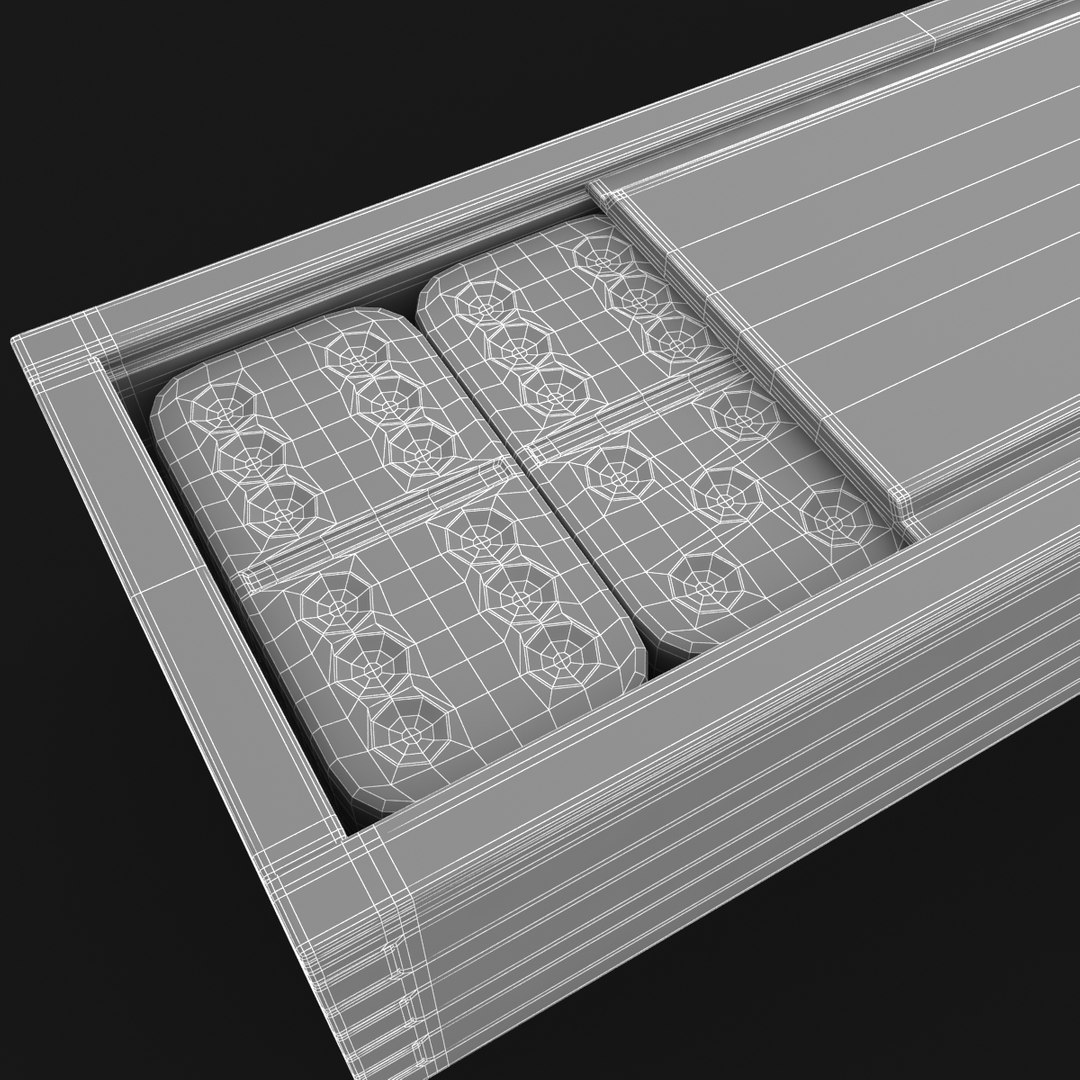 3d Model Realistic Dominoes Box Set