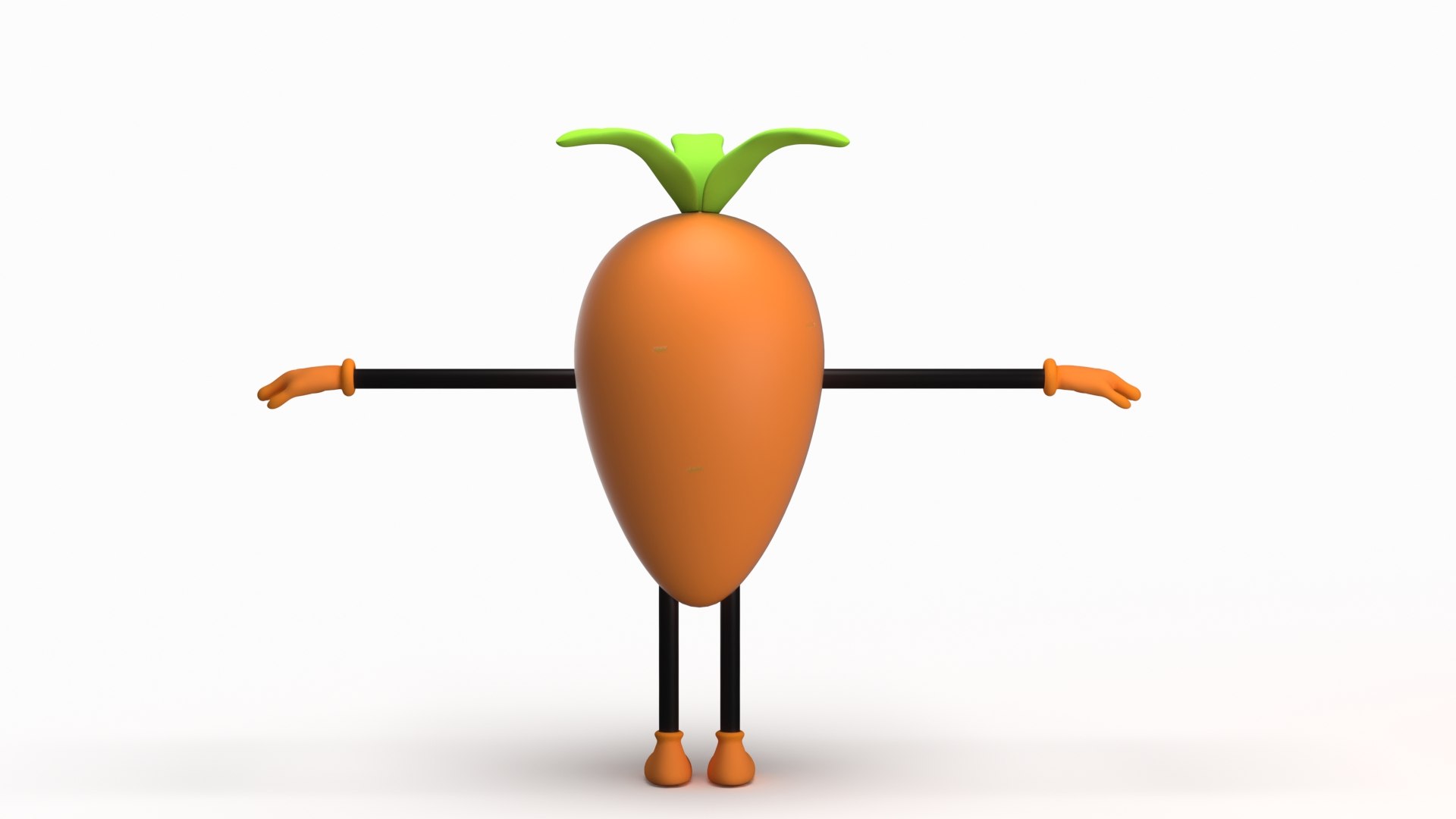 3D Carrot Character Model - TurboSquid 2031929