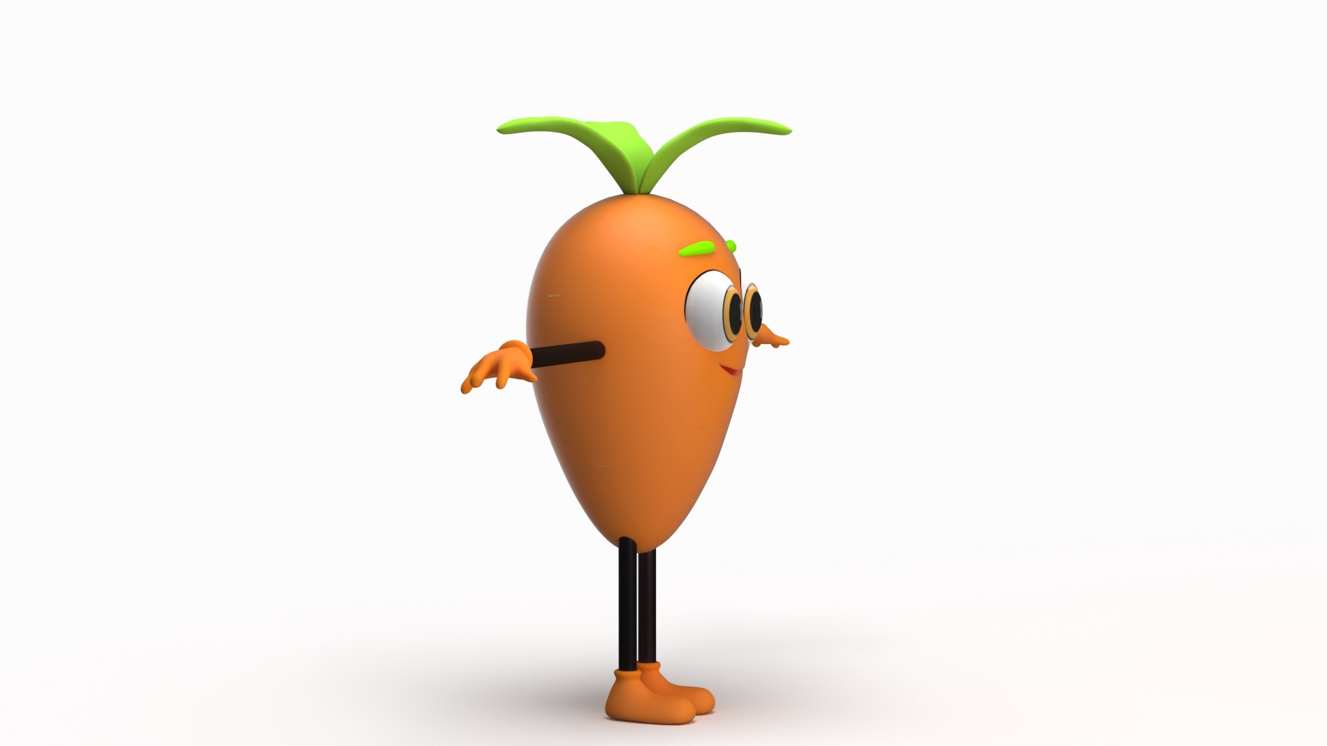 3D Carrot Character Model - TurboSquid 2031929