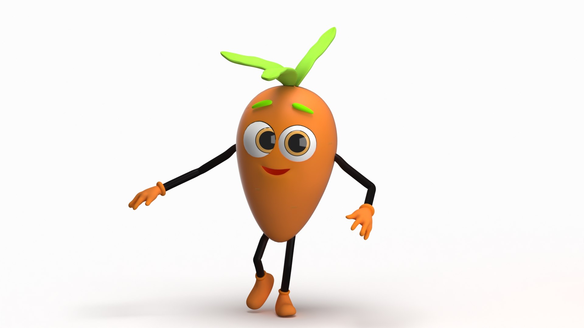 3D Carrot Character Model - TurboSquid 2031929
