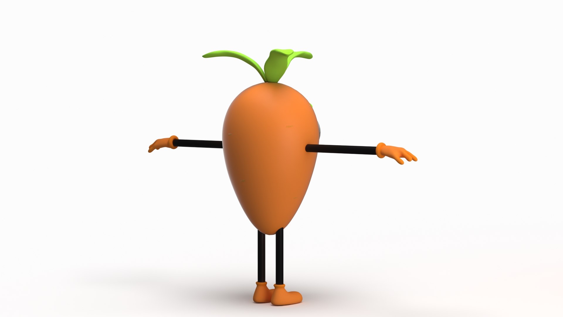 3D Carrot Character Model - TurboSquid 2031929