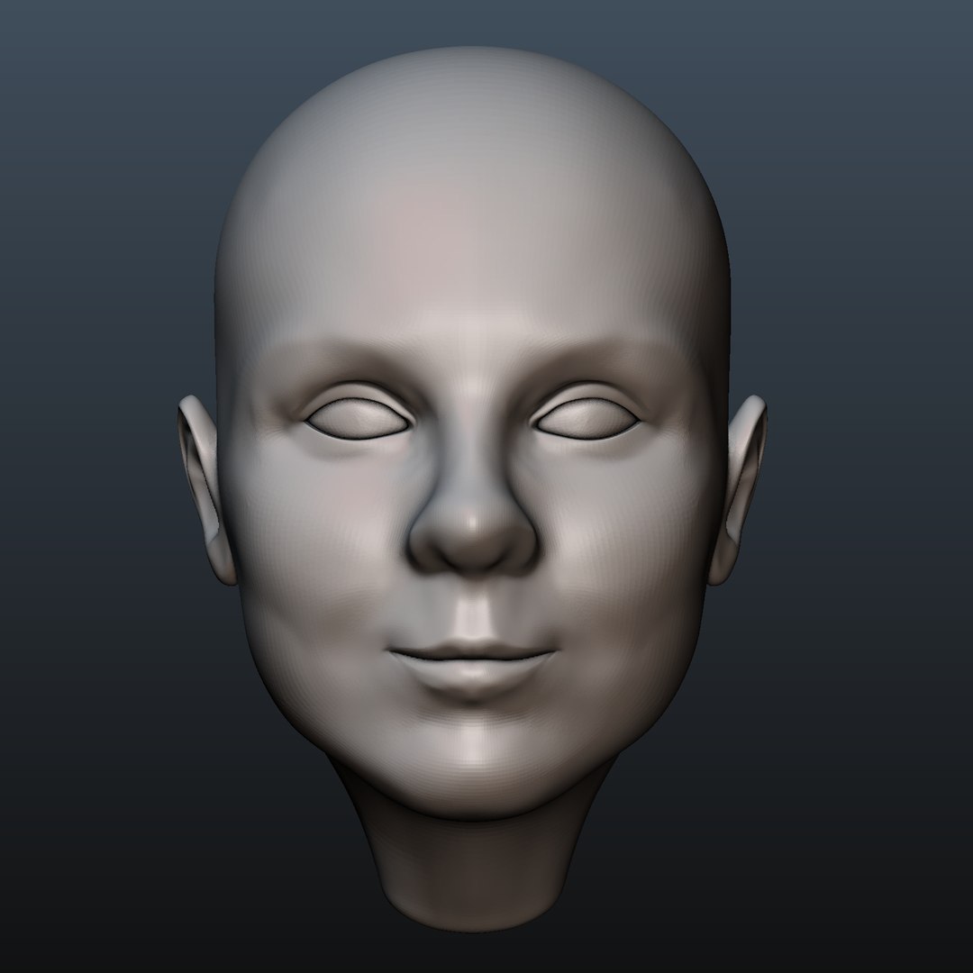 3D Female Head 4 Model - TurboSquid 1890654