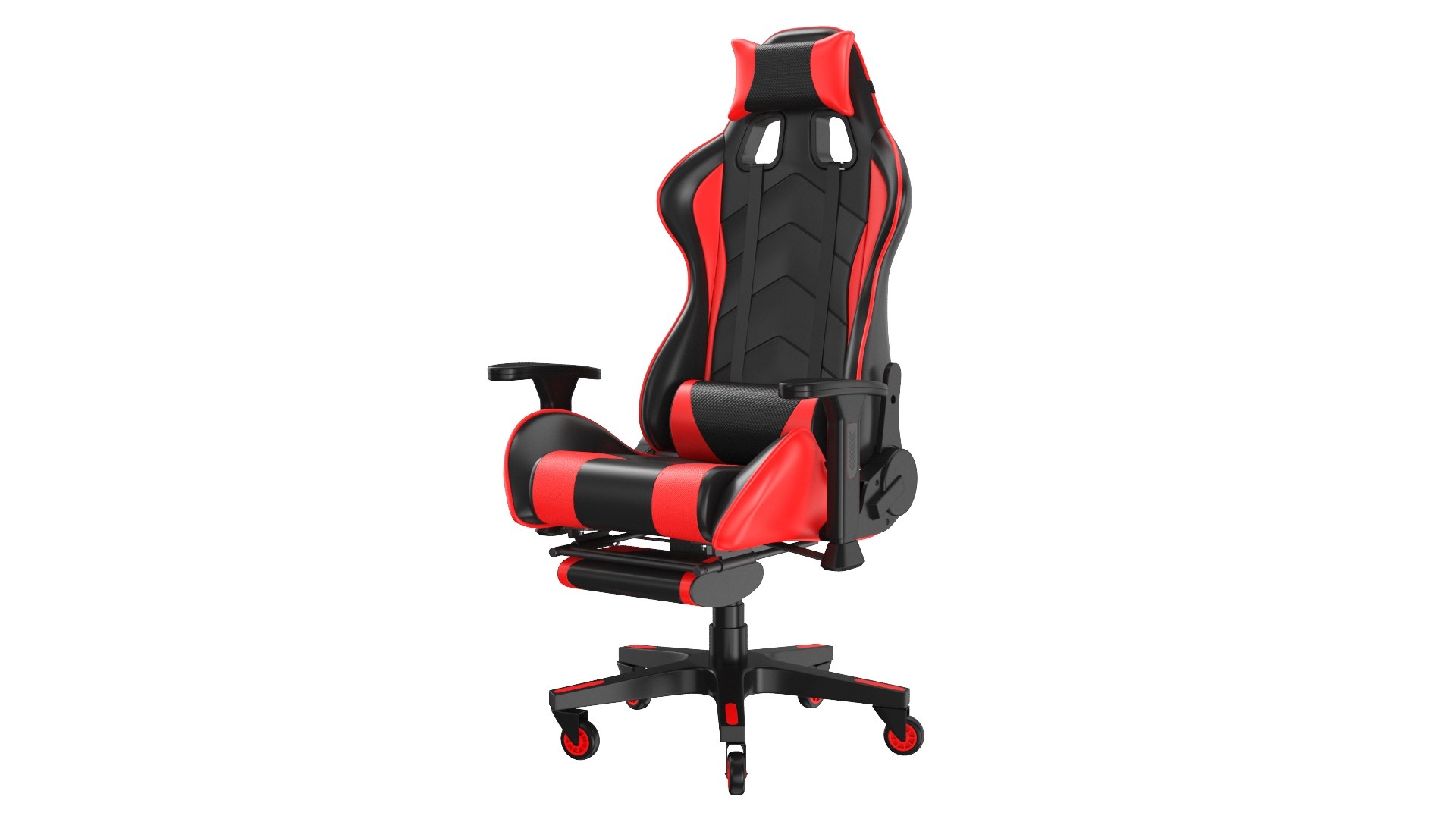 3D Gaming Chair Red Model - TurboSquid 1833042