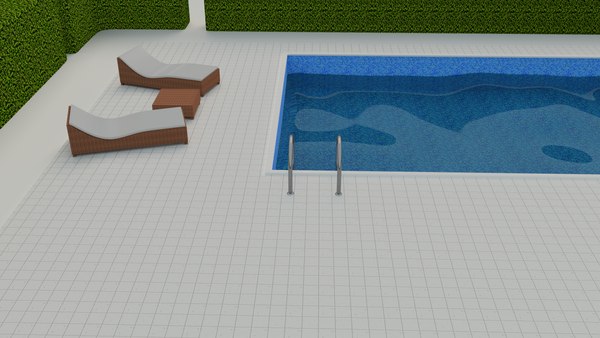 3d model pool scene