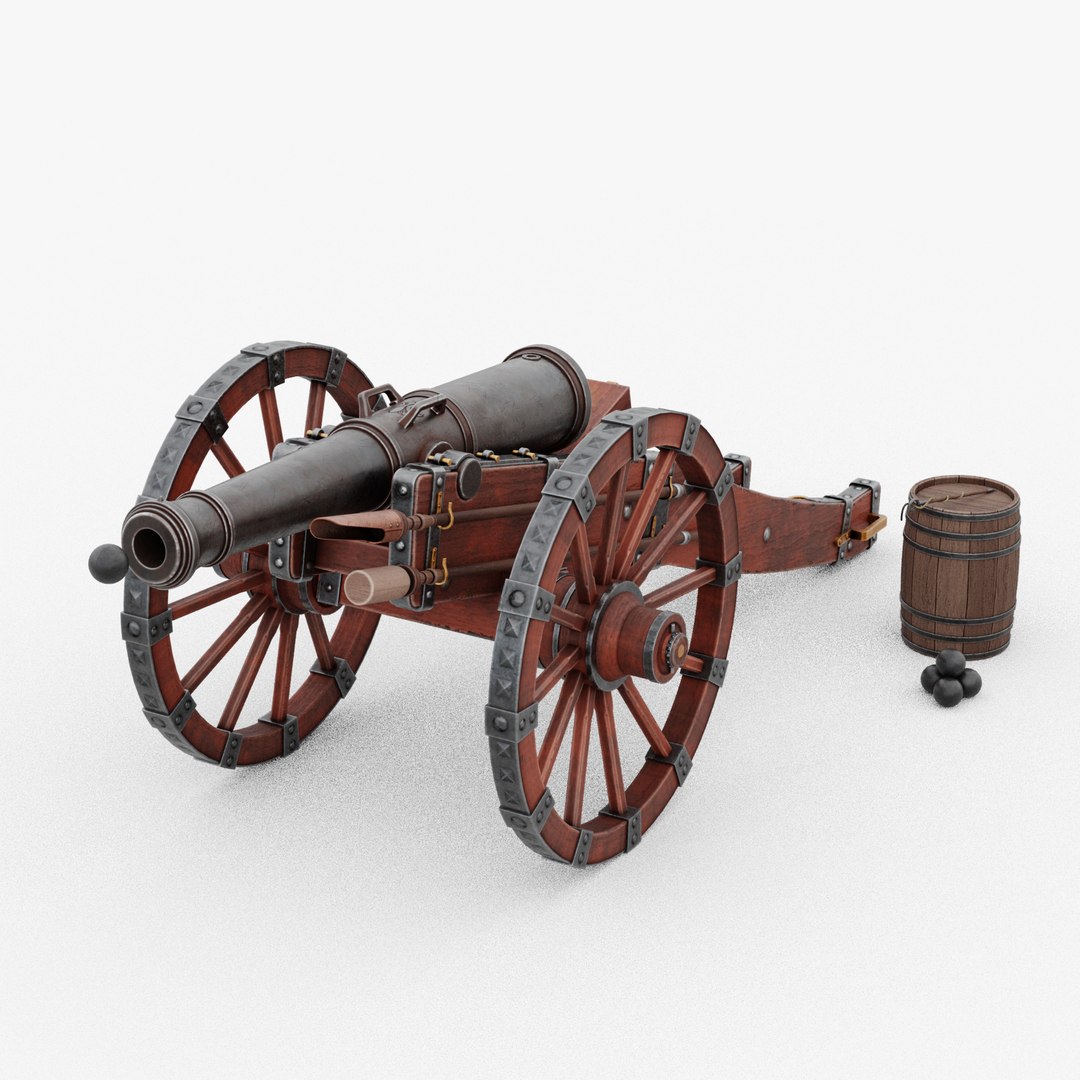 3D O Kit 01 Cannon Kit 01 Of 05 Iron Buccaneer Cannon - TurboSquid 2001510