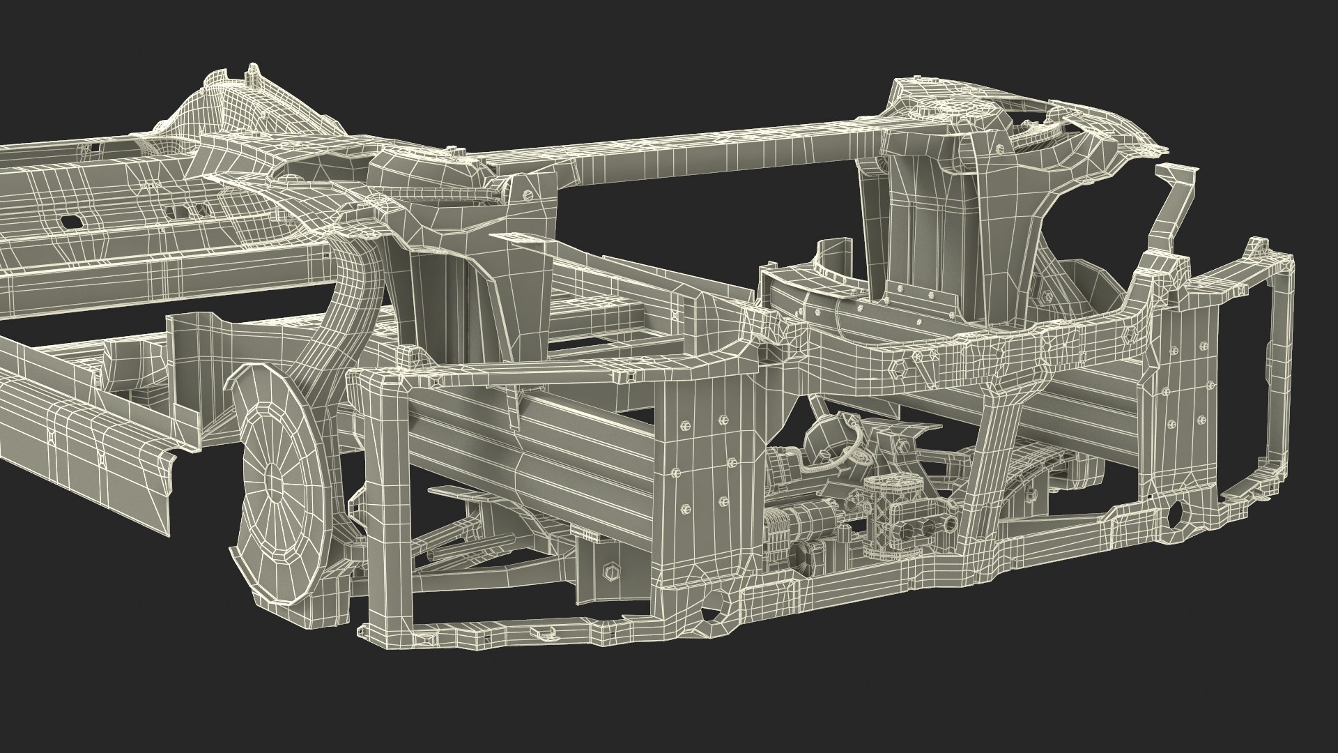 Modular Automotive Frame Without Suspension 3D Model - TurboSquid 2424603