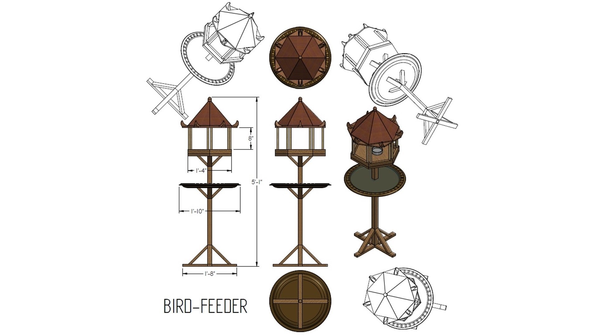 3D Bird Feeder Model - TurboSquid 2096781