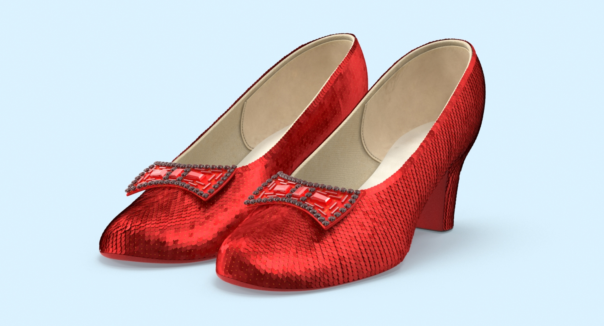3d Model Ruby Sparkle Slipper